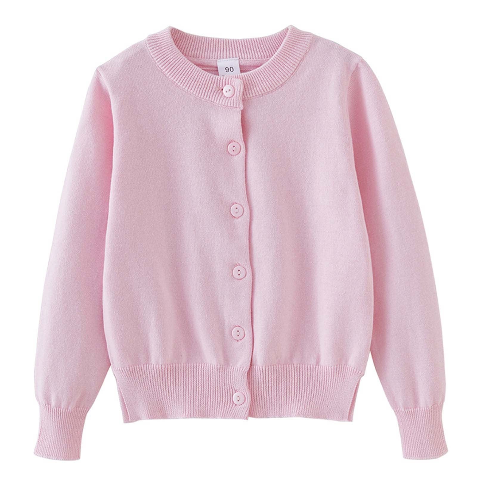 Posijego Boys Girls Uniform Sweater Cardigan Crew Neck Button Closure ...