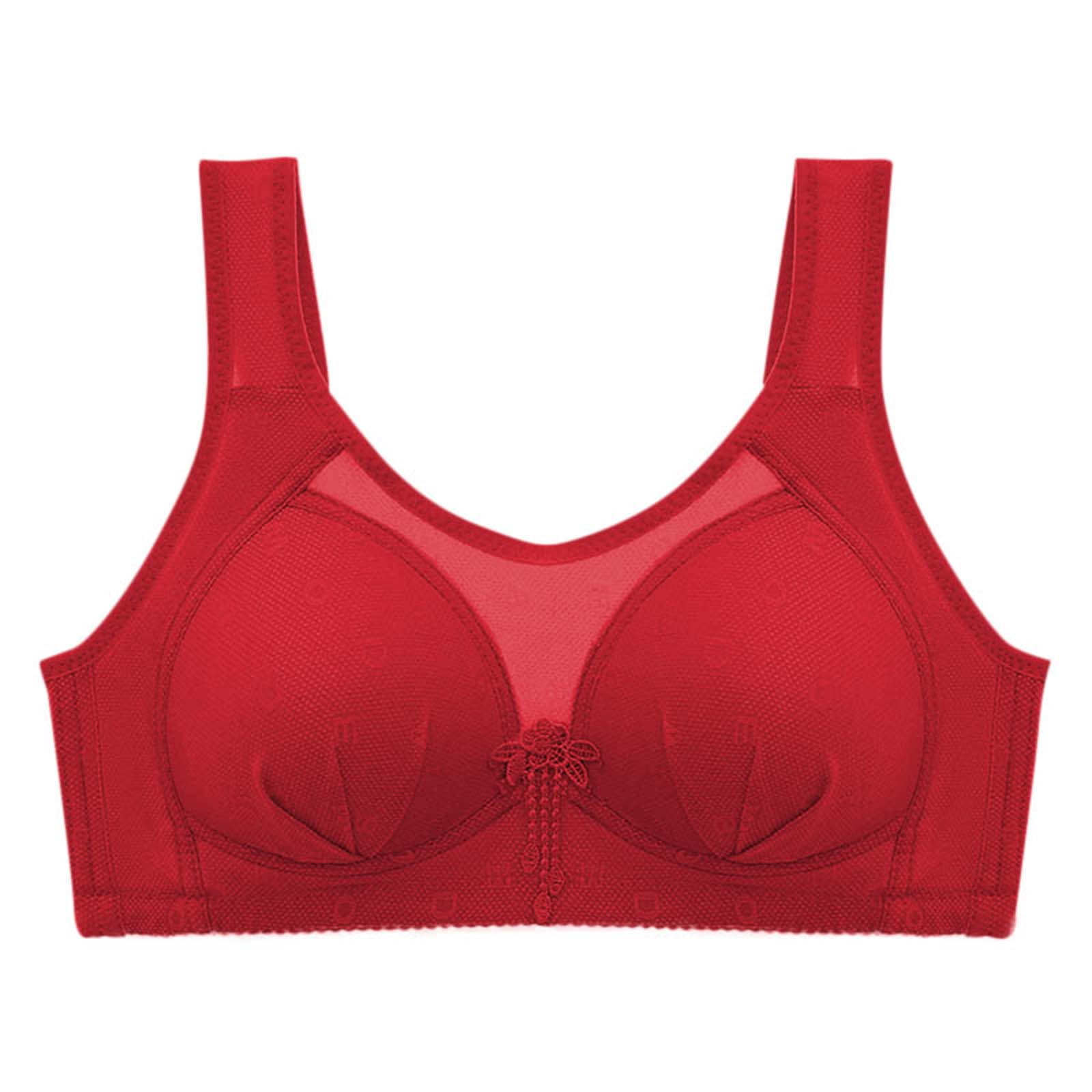 Posijego Bras for Women Floral Printed Push up Wireless Thin Padded ...