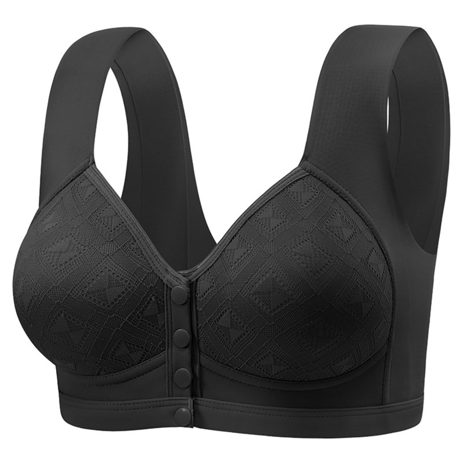 Posijego Front Closure Womens Bras Full Coverage Wireless Push up ...