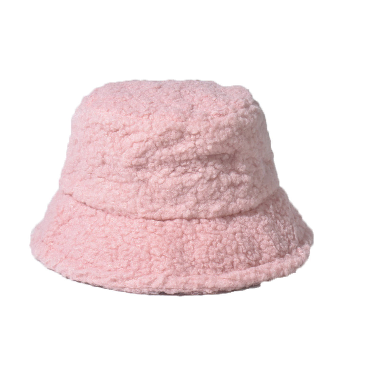 Posijego Fuzzy Bucket Hat for Women Plush Wide Brims Fishermen Hat ...
