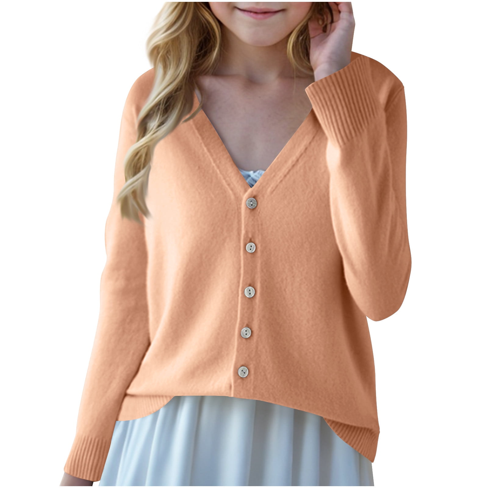 Posijego Girls Boys Cardigan Sweaters V Neck Open Front Long Sleeve ...