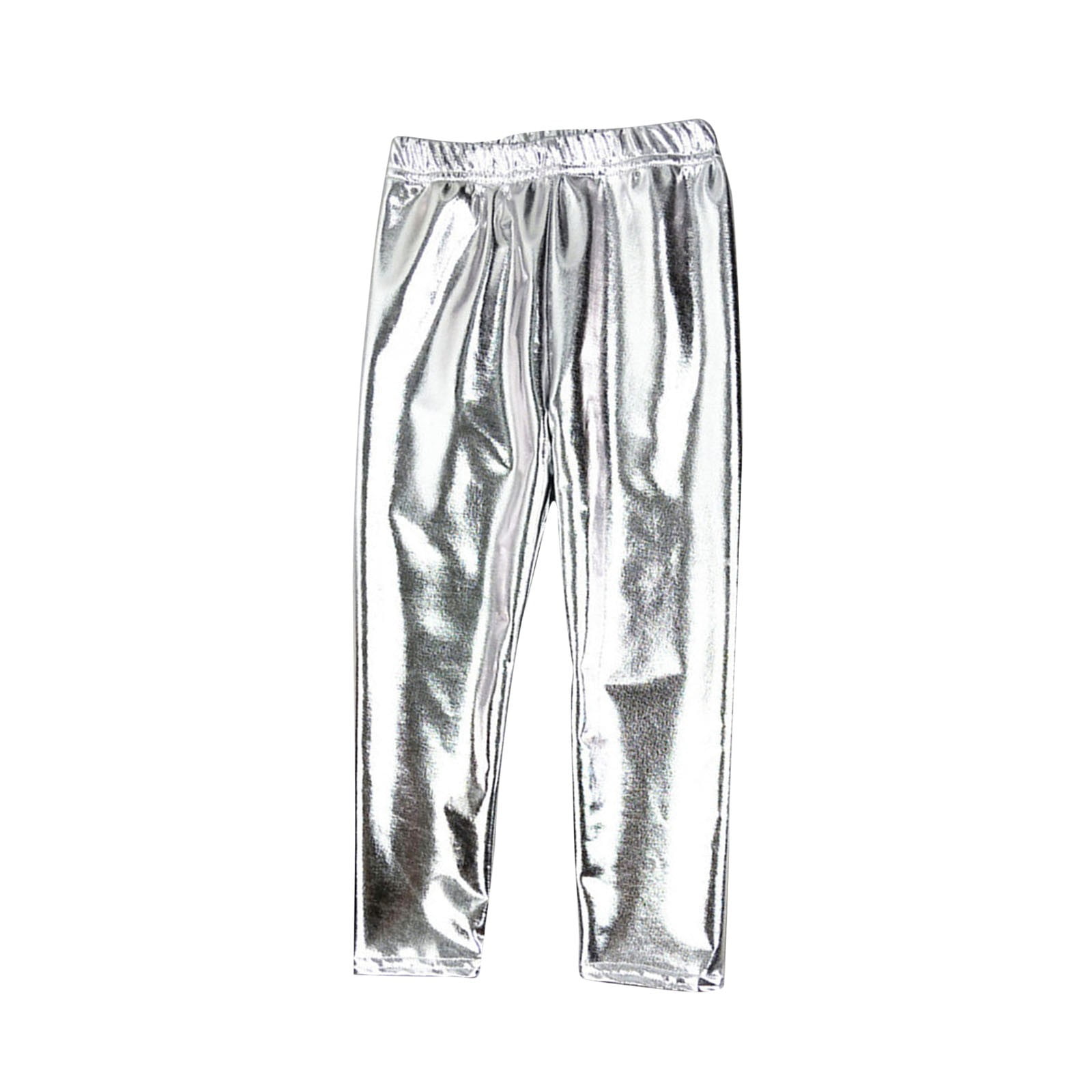 Posijego Girls Boys Metallic Leggings Sparkly High Waist Full Length ...
