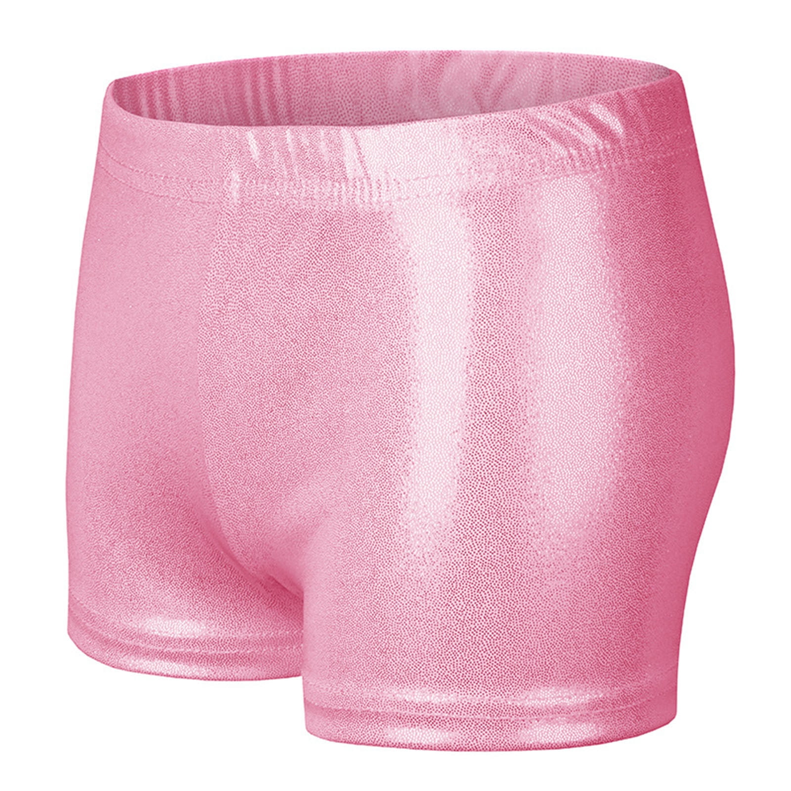 Posijego Girls Dance Shorts Shiny Elastic Waist Gymnastics Shorts ...