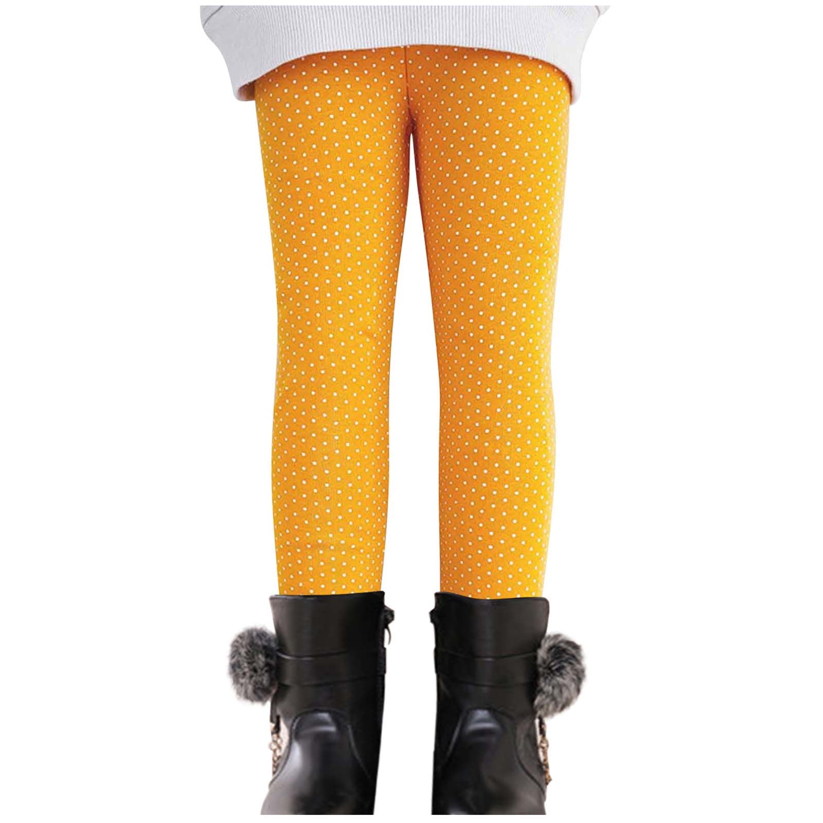 Posijego Girls' Printed Leggings Warm Winter Pants Thick Fleece Lined ...