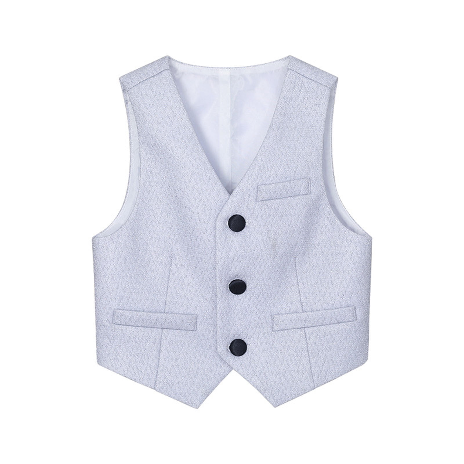Posijego Kids Boys Suit Vests Little Boys School Uniforms Sleeveless ...