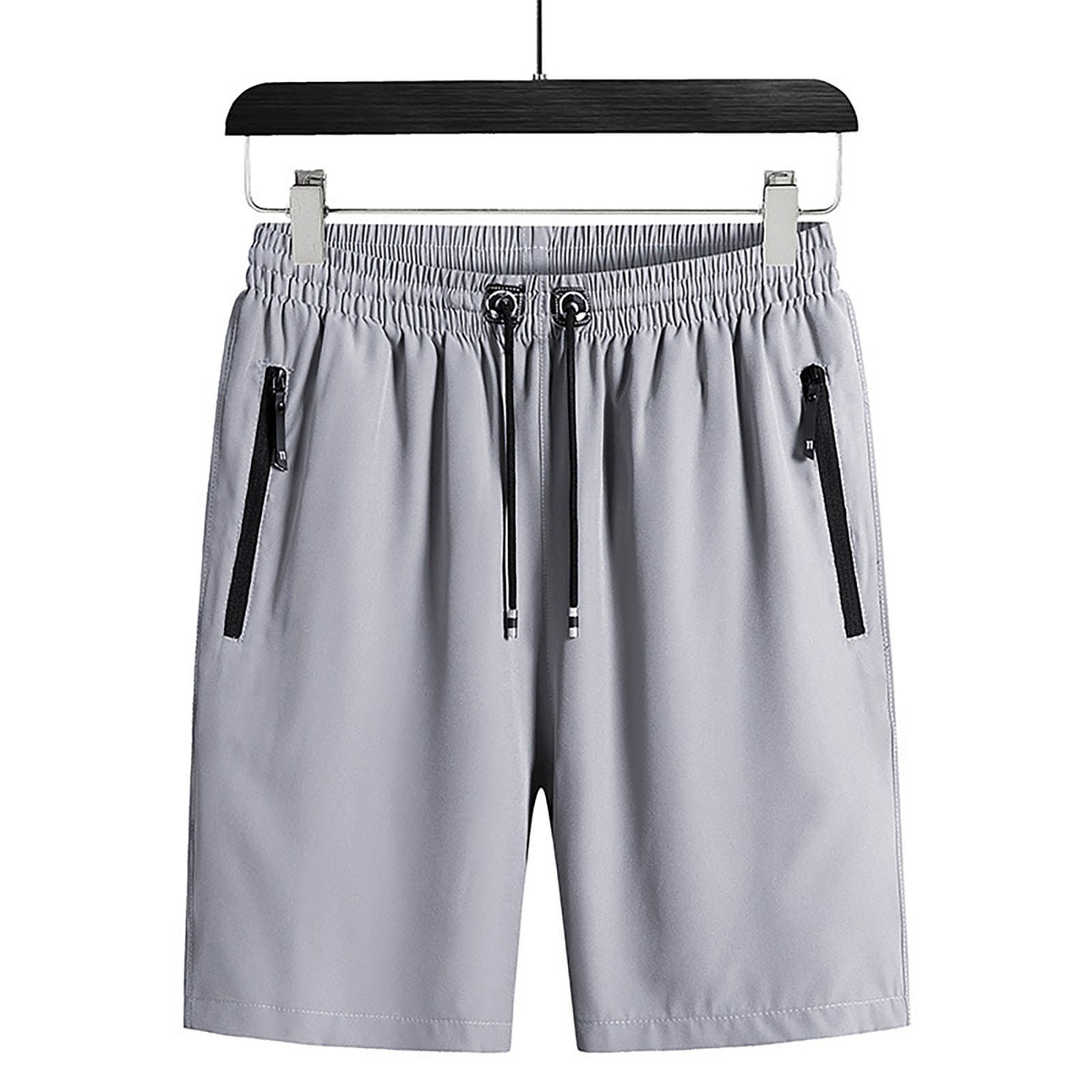Posijego L-8XL Shorts for Men Casual Shorts with Zipper Pockets Men's ...