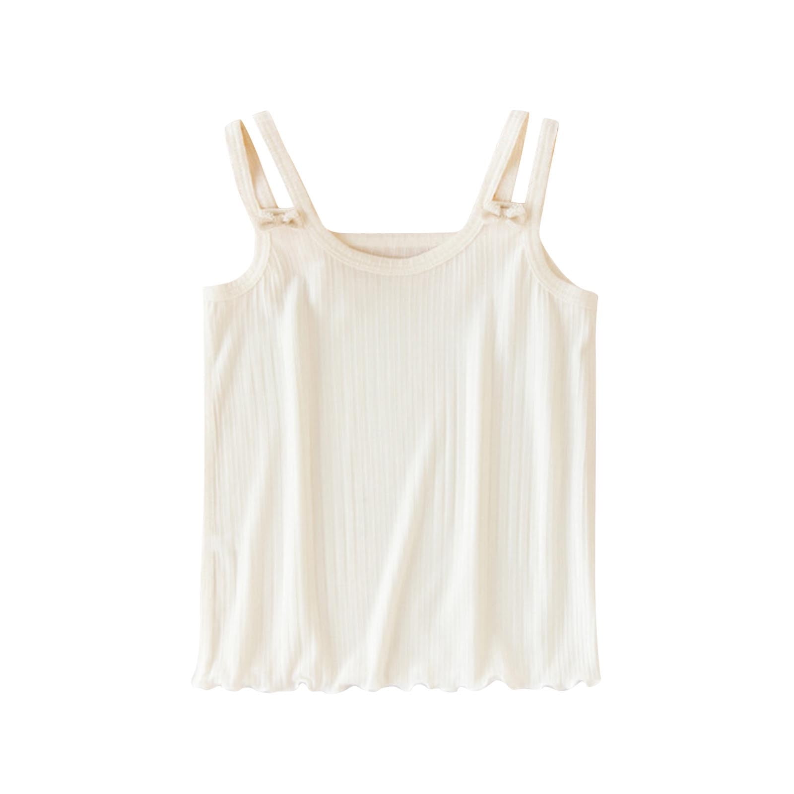 Posijego Little Girl Tank Tops Bow Spaghetti Strap Camisole Sleeveless ...