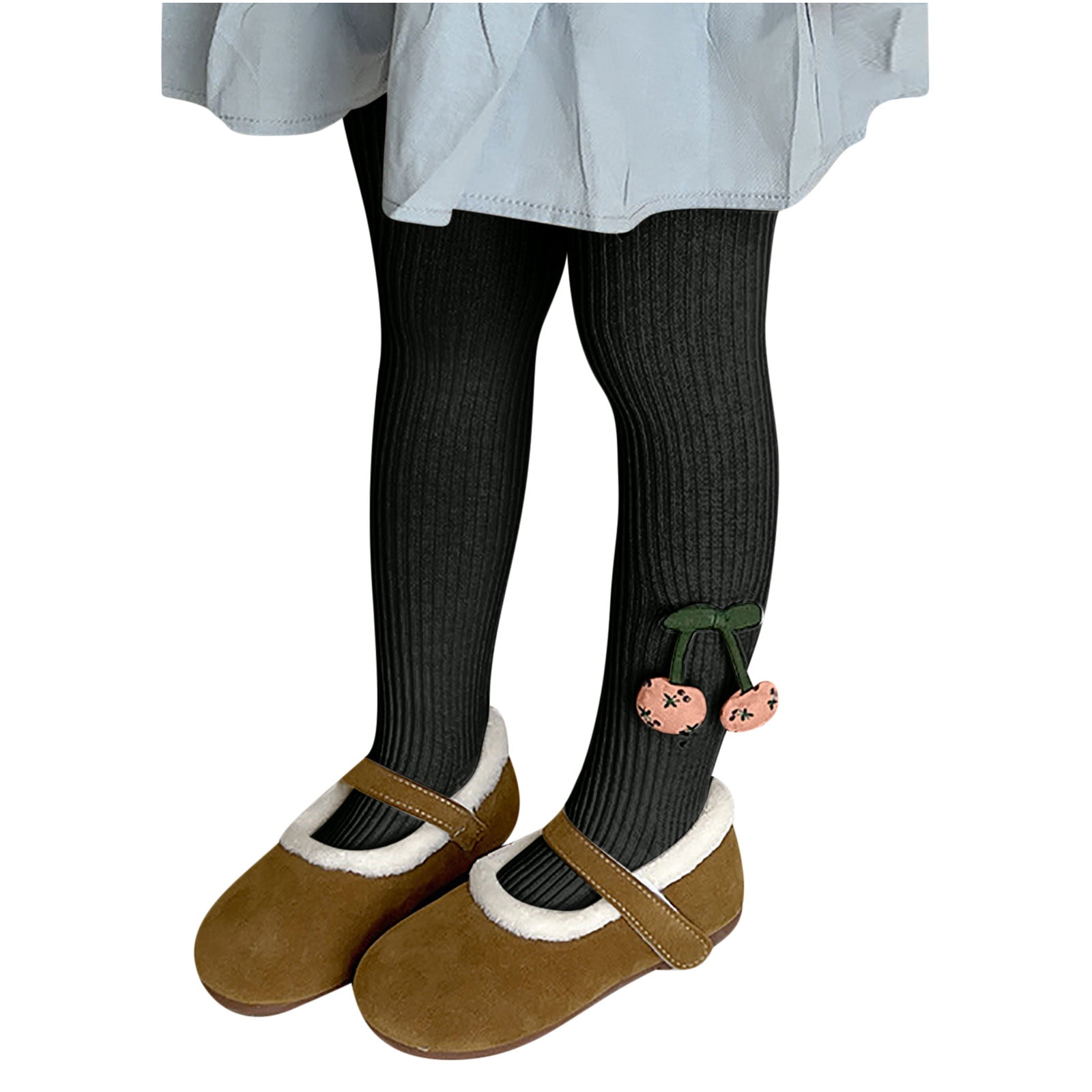Posijego Little Girl Tights Floral Knit Warm Stockings Winter Warm ...