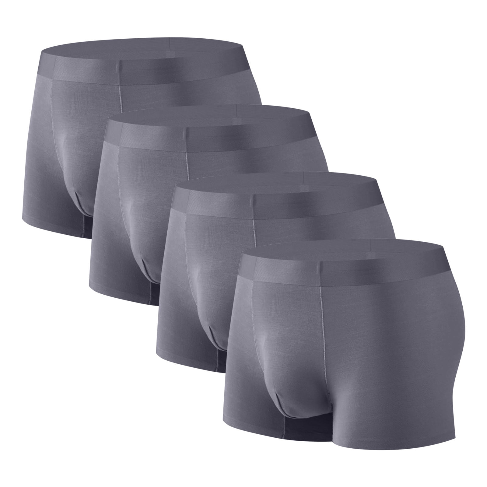 Posijego Men's Big & Tall Underwear Boxer Briefs 4 Pack Breathable ...