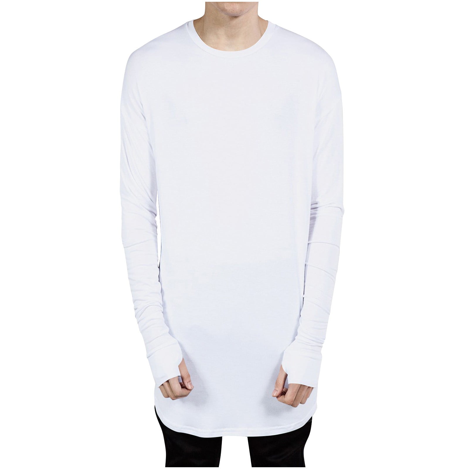 Posijego Men's Long Sleeve Shirts with Thumbholes Outdoor Hiking Tee ...