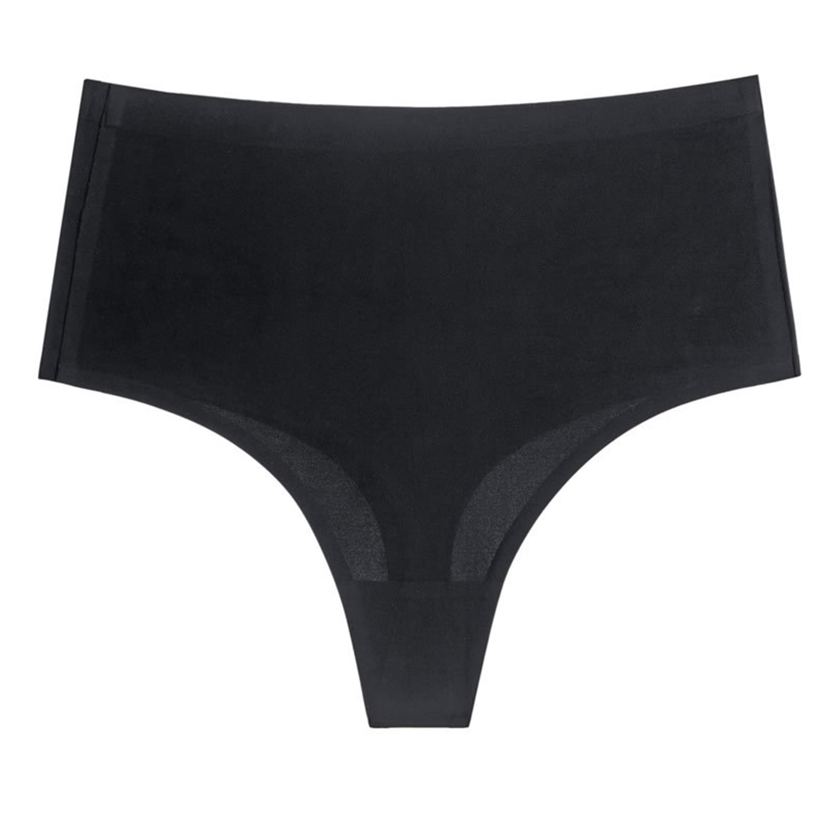 Posijego Plus Size Thongs Women High Waist No Show Thong Stretch