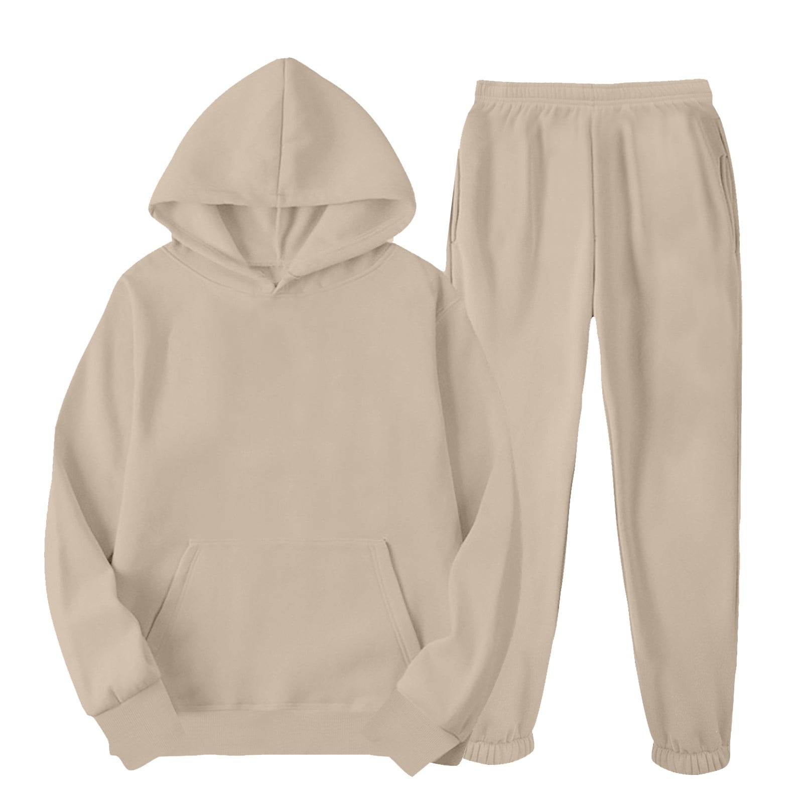 Posijego Sweatsuits for Women 2 Pieces Jogger Sets Long Sleeve Solid ...
