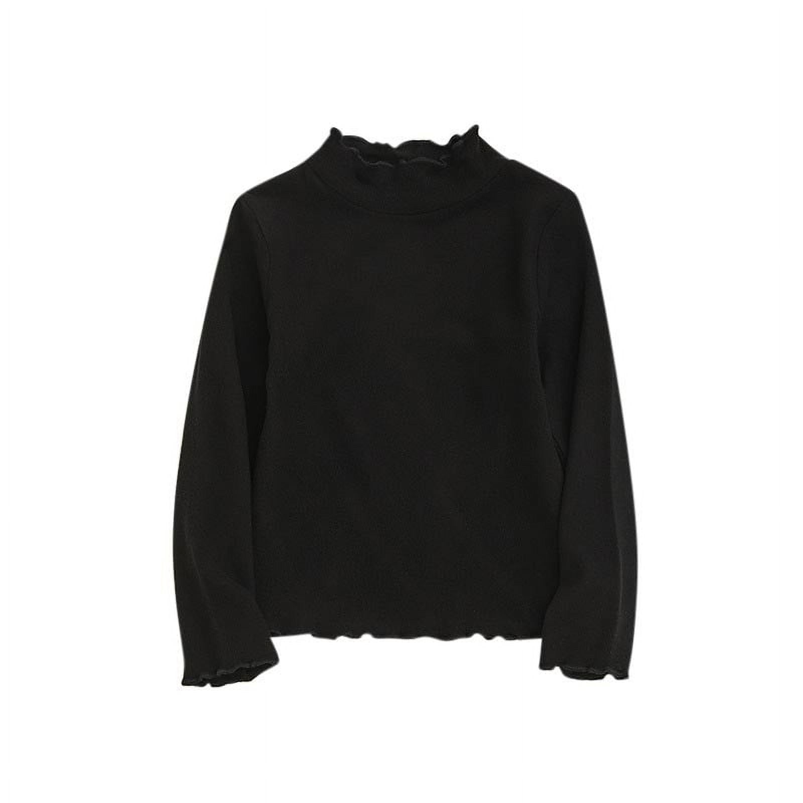 Posijego Toddler Baby Girls Mock Turtleneck Long Sleeve Blouses Little Girl Solid Color Basic ...