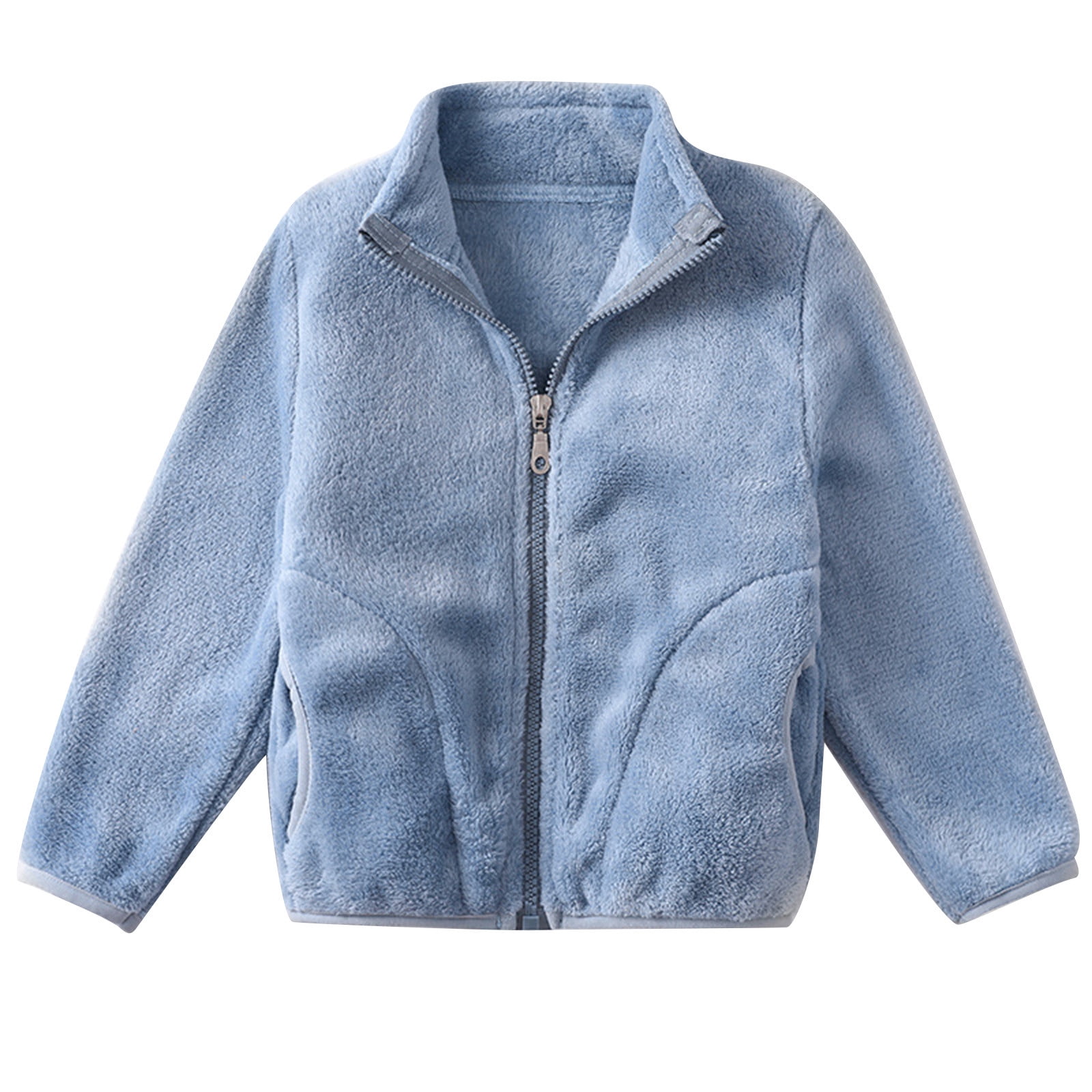 Posijego Toddler Girl Boys Fleece Jacket Cute Long Sleeve Solid Color ...