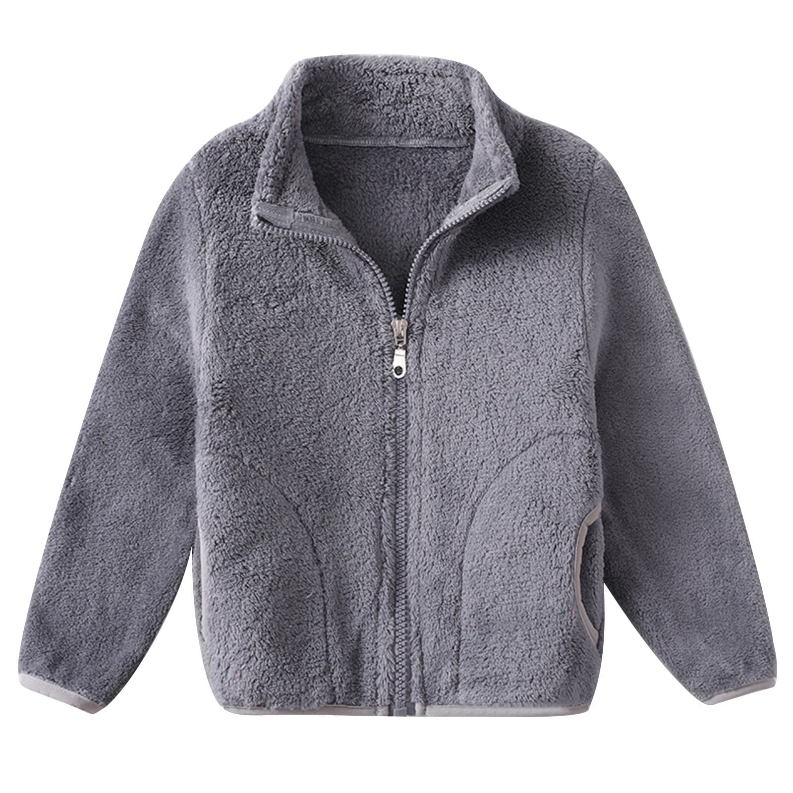 Posijego Toddler Girl Boys Fleece Jacket Cute Long Sleeve Solid Color ...