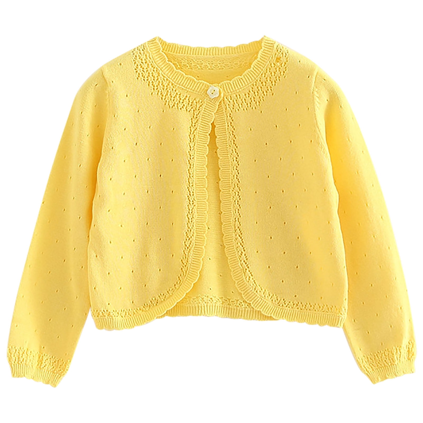 Posijego Toddler Girls Bolero Cardigan Sweater Little Girls Knit Long ...