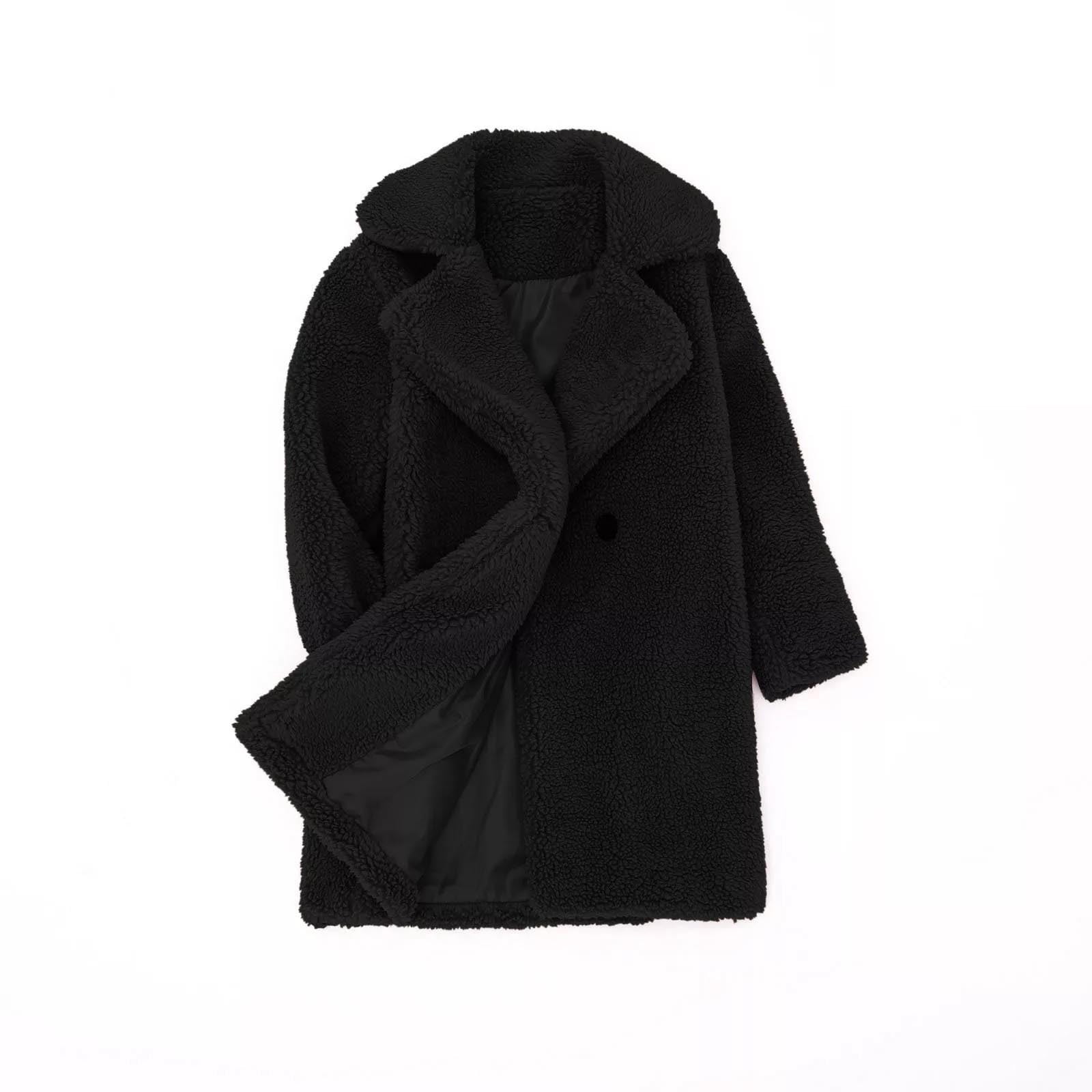 Posijego Toddler Girls Fleece Jacket Winter Fashion Fuzzy Button Down ...