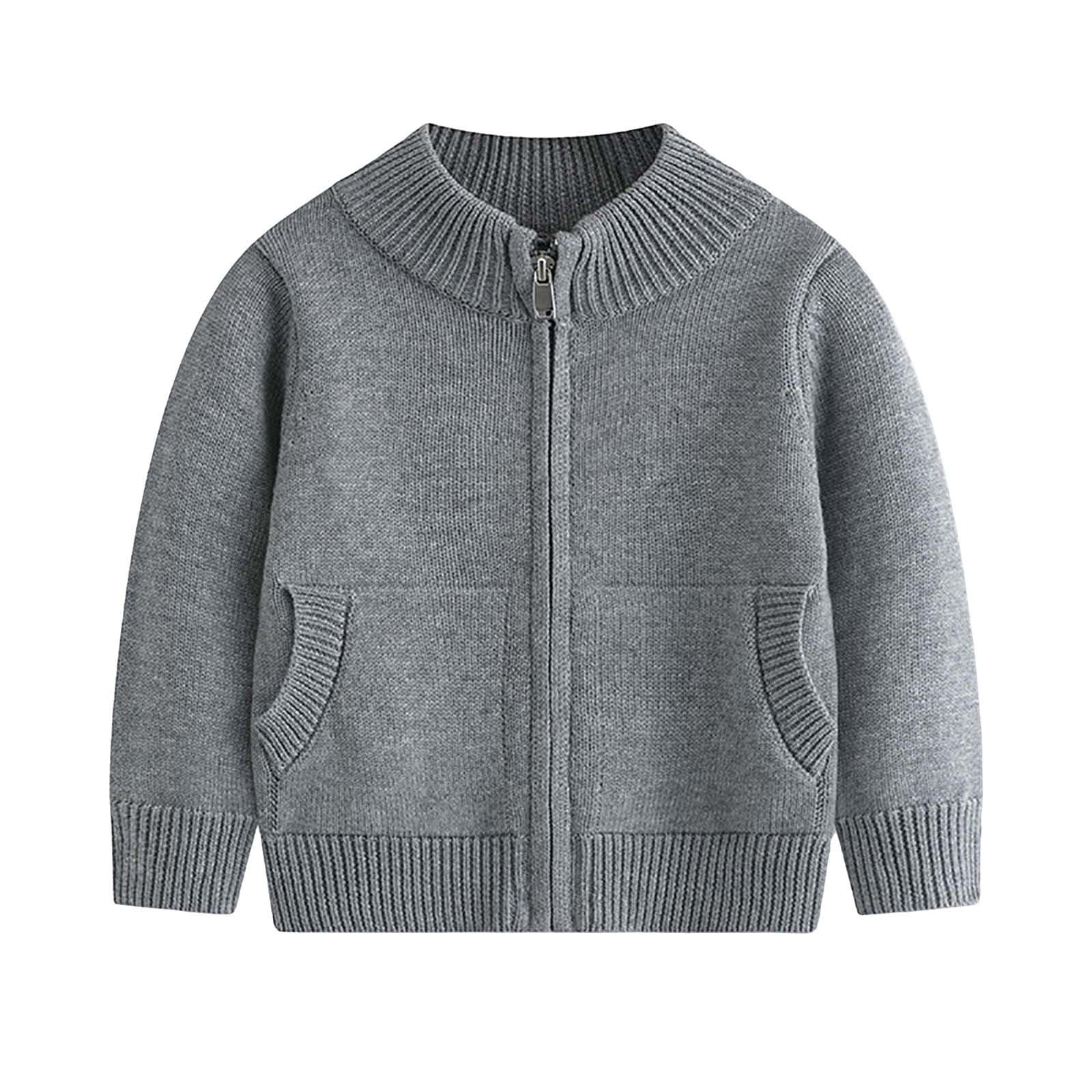 Posijego Toddler Little Boys Cardigan Sweaters Baby Boy Zip up School ...