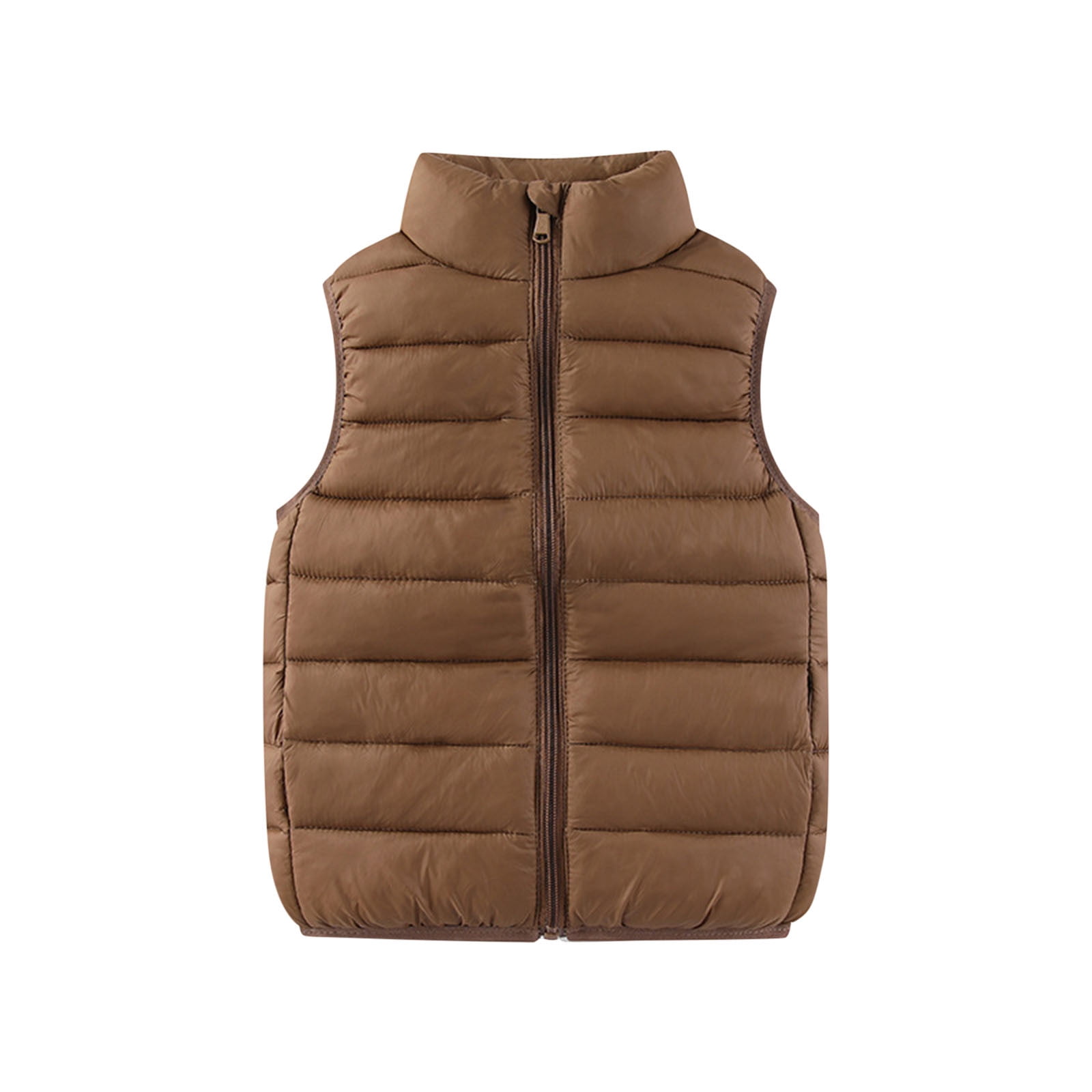 Posijego Winter Puffer Vest for Kids Boys Girls Solid Color Zip Up Sleeveless Down Jacket ...