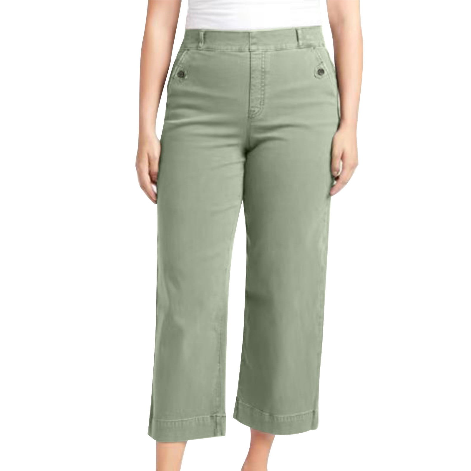 Posijego Women's Plus Size Wide Leg Pants High Waisted Business ...