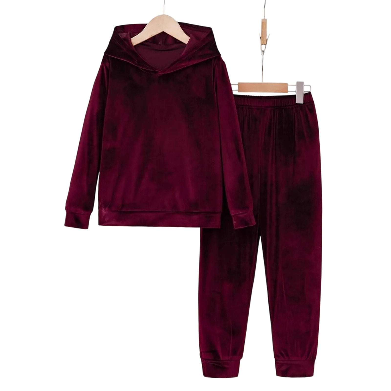 Posijego Women's Velvet 2 Piece Outfits Velour Sweatsuits Hoodies and ...