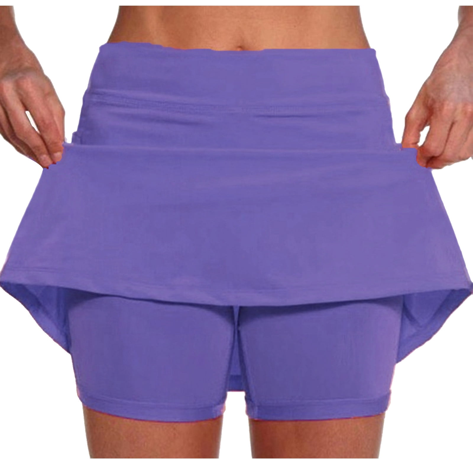 Posijego Womens Shorts Skirt High Waist Yoga Gym Sport Skorts Running ...