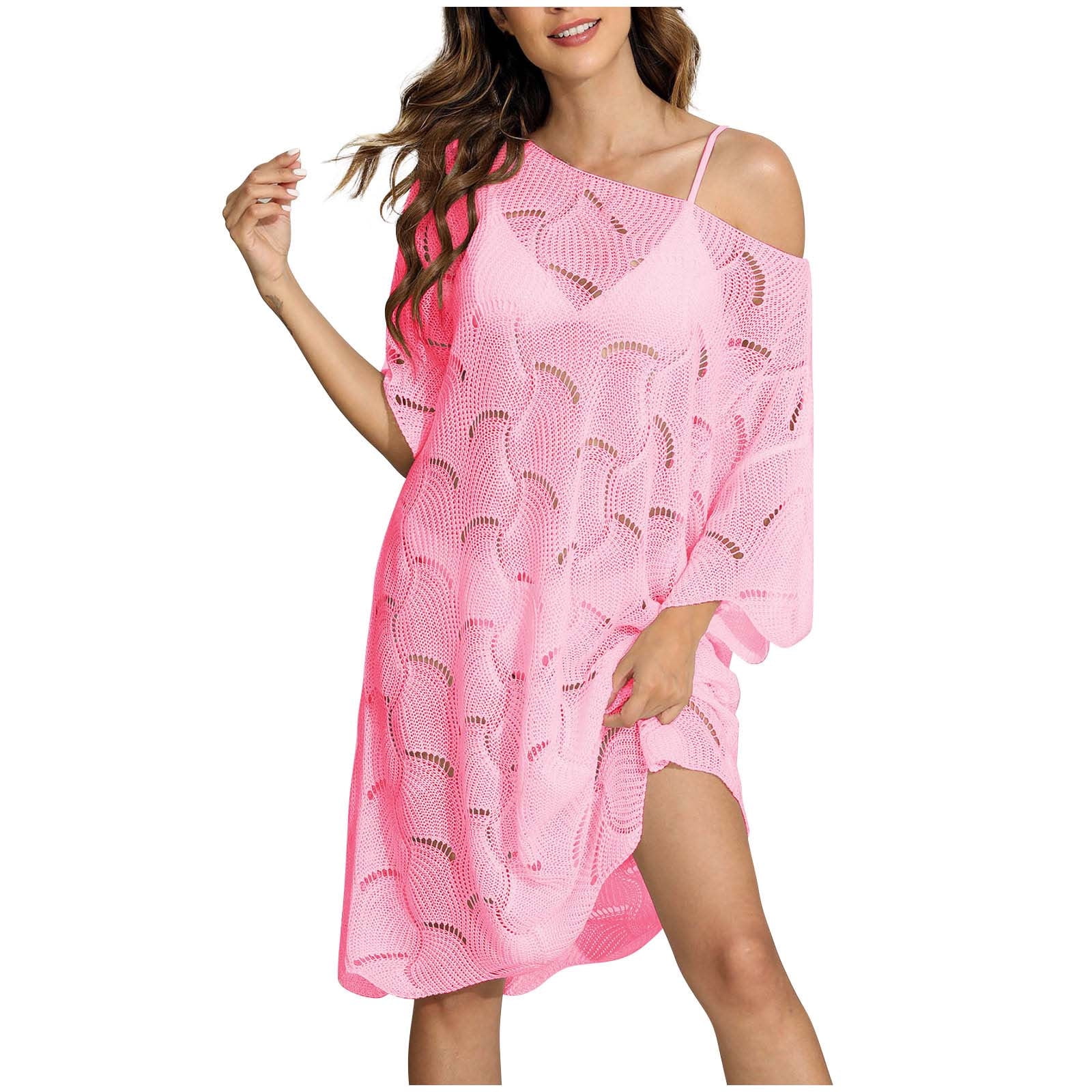 Posijego Womens Swimsuit Cover Up Hollow Out Knit Bathing Suit Cover ...