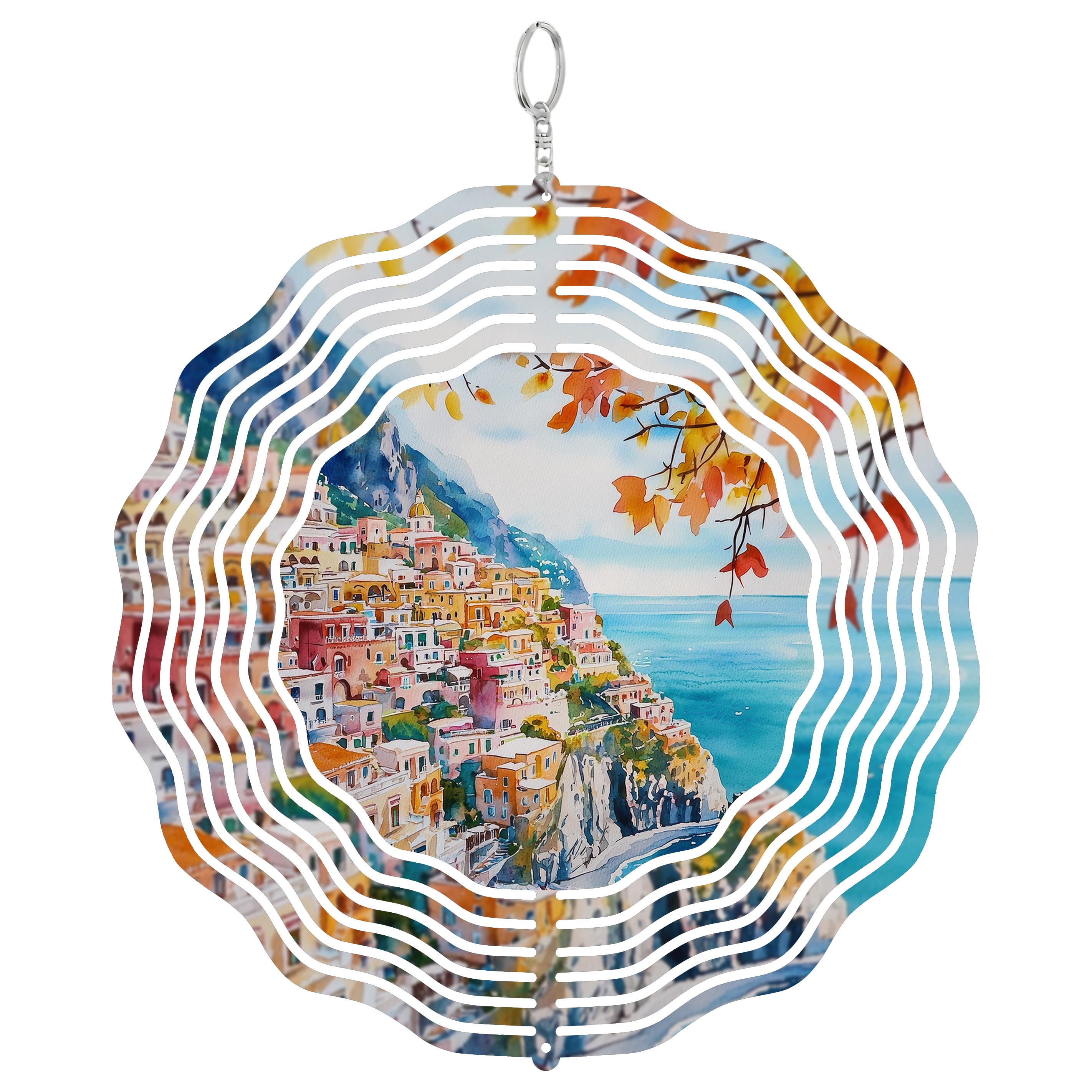 Positano Amalfi Coast 3D Wind Spinner Italy Seaside Garden Art ...