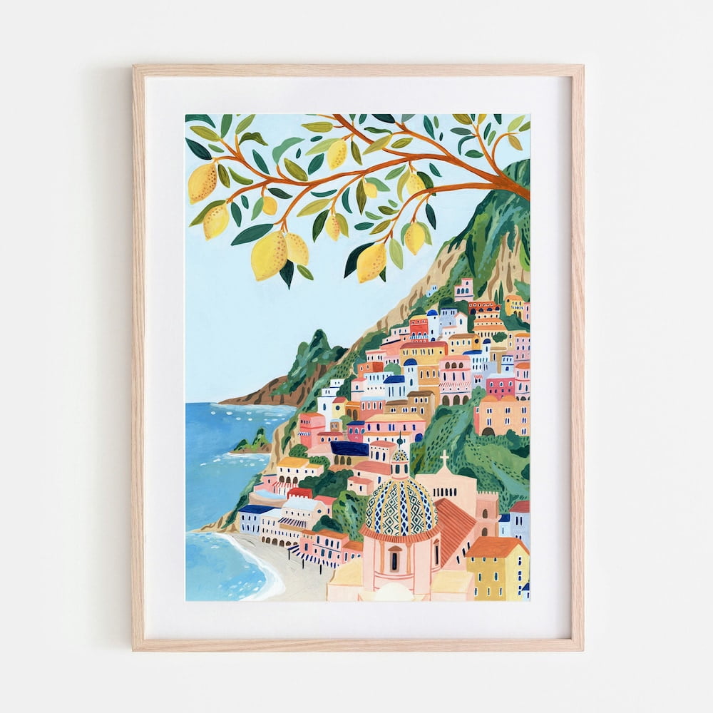 Positano, Amalfi Coast Art Print, Italy Art Print, Travel Gift, Travel ...