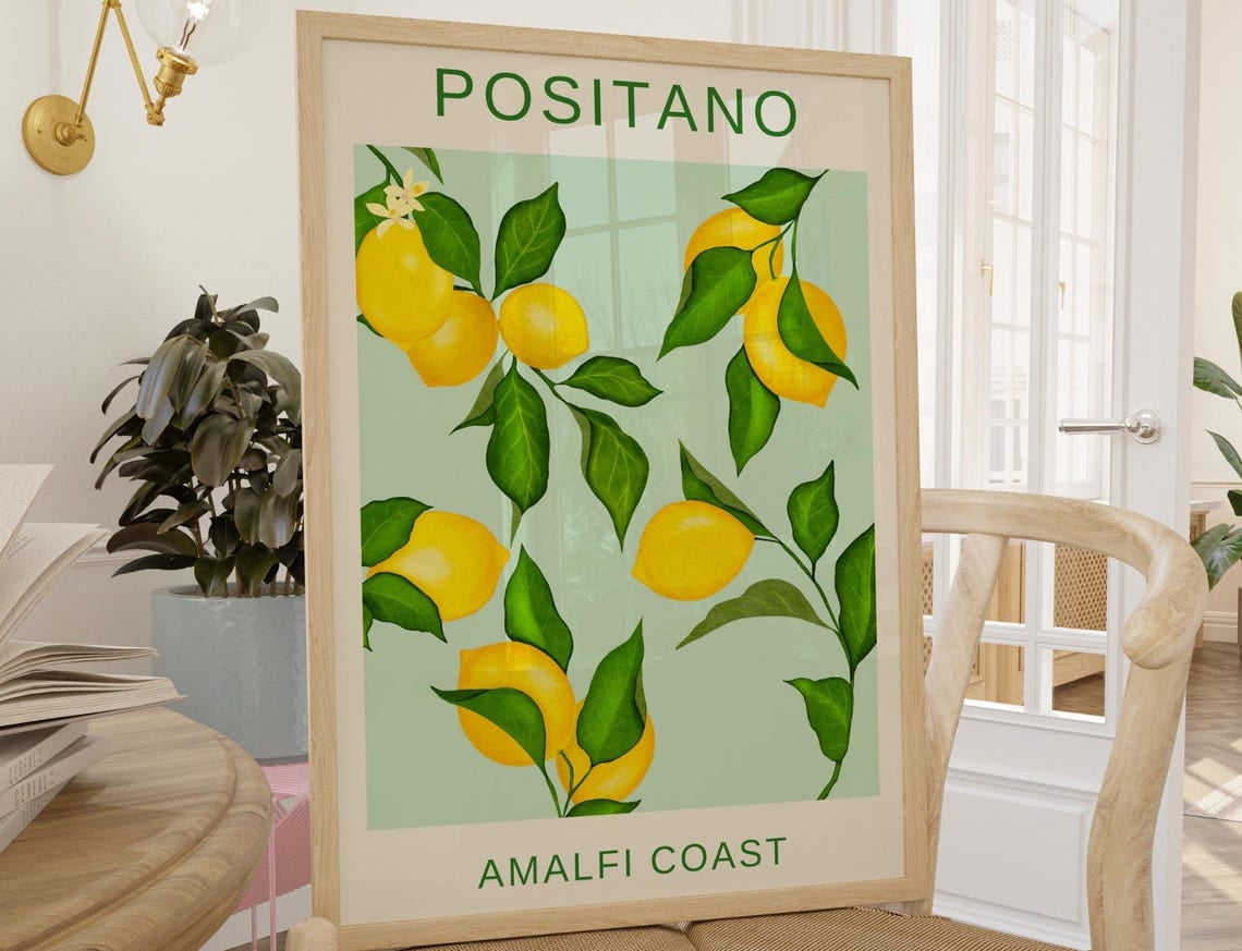 Positano Amalfi Coast Art Print Italy Art Print Travel Gift Travel ...