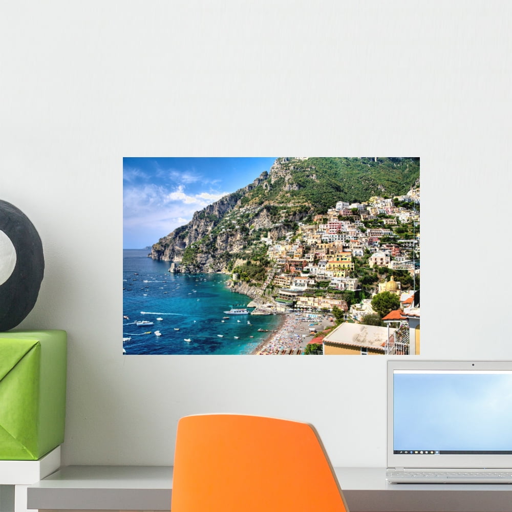 Positano Amalfi Coast Italy Wall Mural Decal Sticker, Wallmonkeys Peel ...