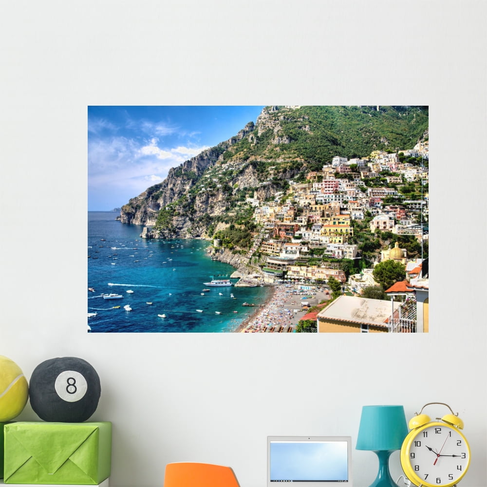 Positano Amalfi Coast Italy Wall Mural Decal Sticker, Wallmonkeys Peel ...