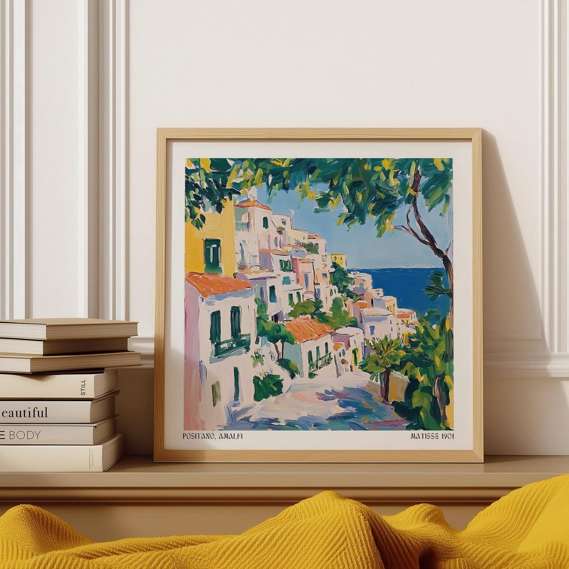 Positano Art – Colorful Italian Cliffside Village Print With Sea View ...