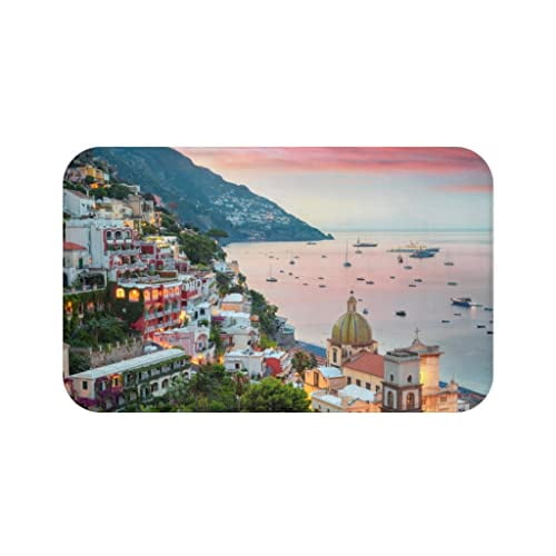 Positano Bath Mat Rug Positano Italy Photography Bath Math Modern Home ...
