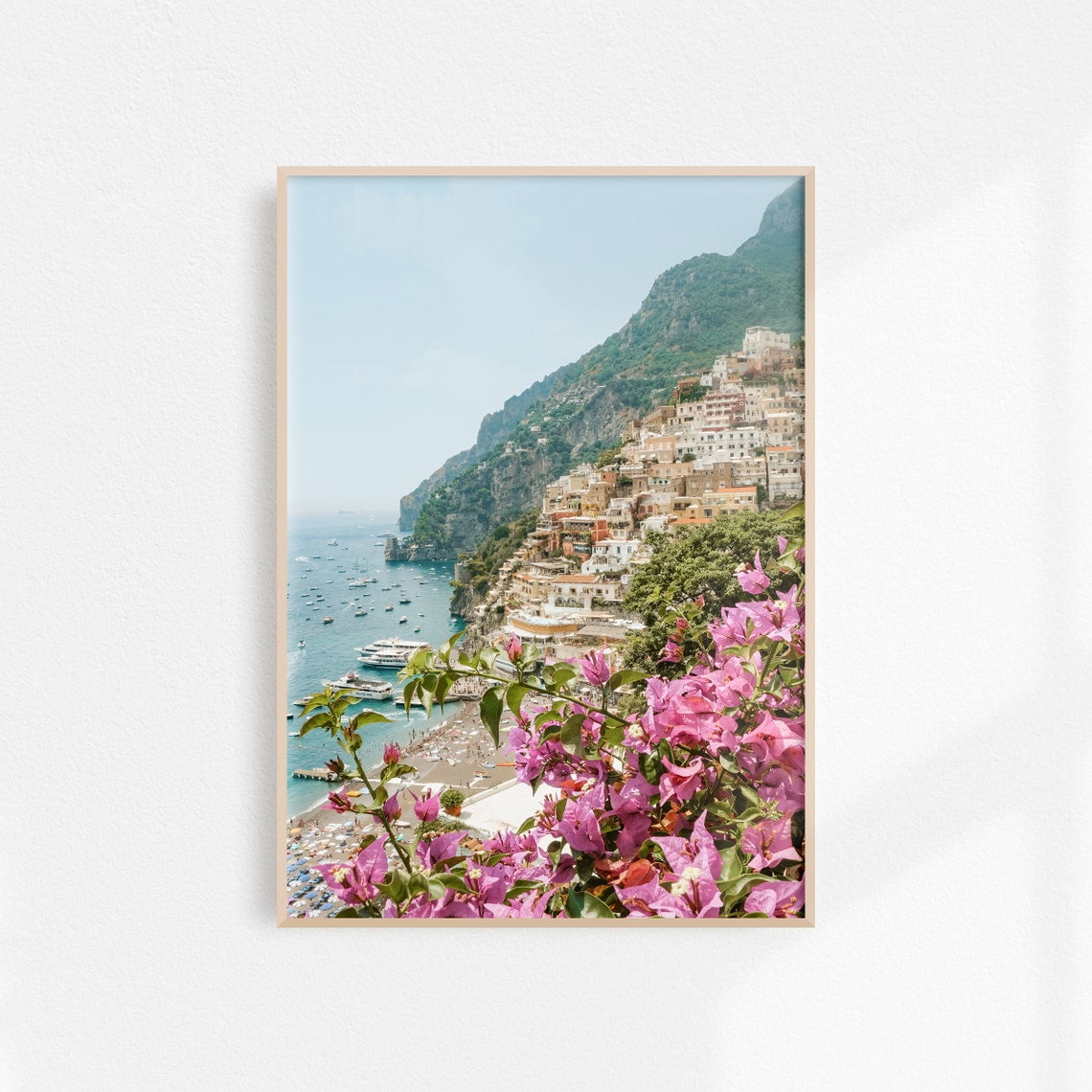 Positano Beach Print Amalfi Coast Print Vintage Italy Wall Art Positano ...