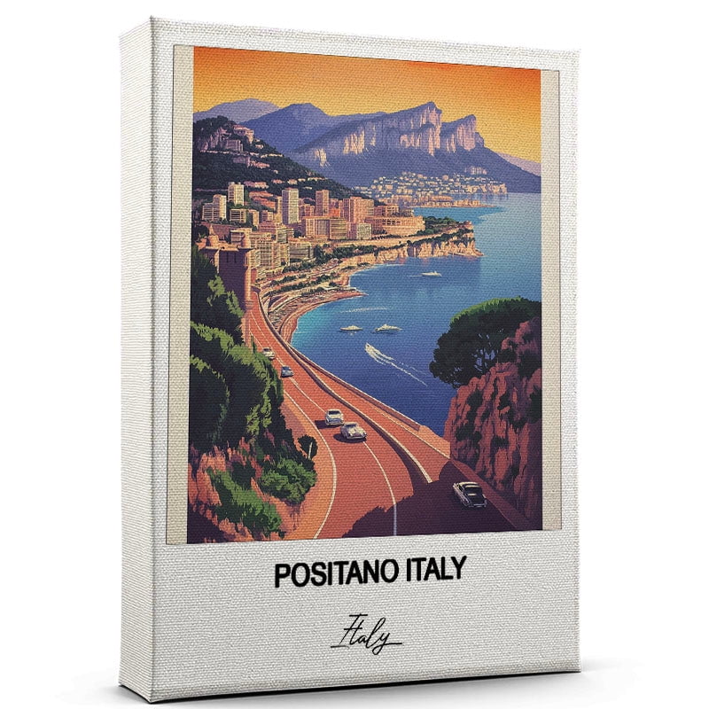 Positano Italy Travel Canvas Wall Art – Beautiful Travel Decor for ...