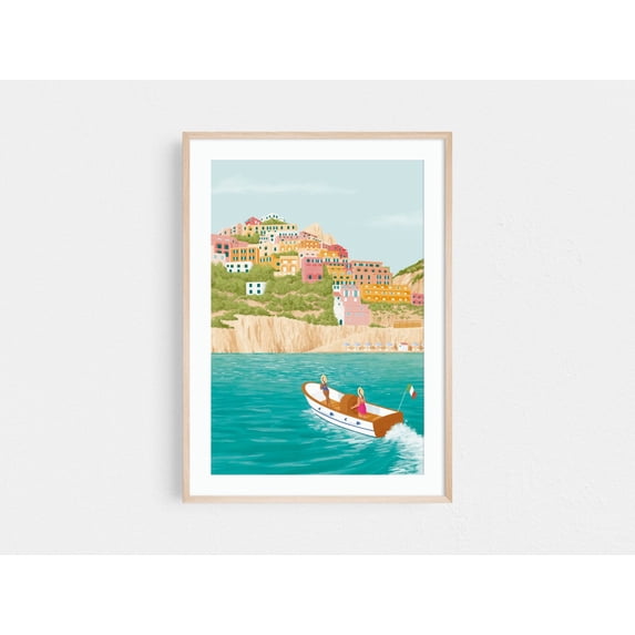Positano Poster, Amalfi Coast Poster, Positano, Positano Italy Travel ...