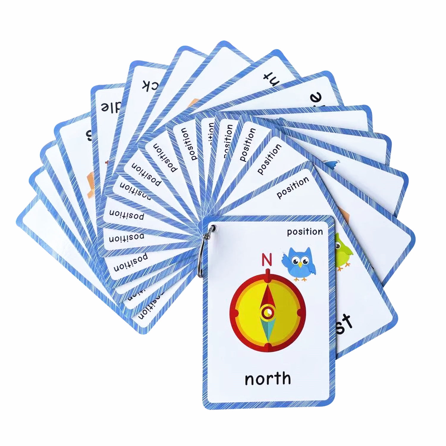 Position Prepositions Flash Cards | Learning Toys Flashcards for ...
