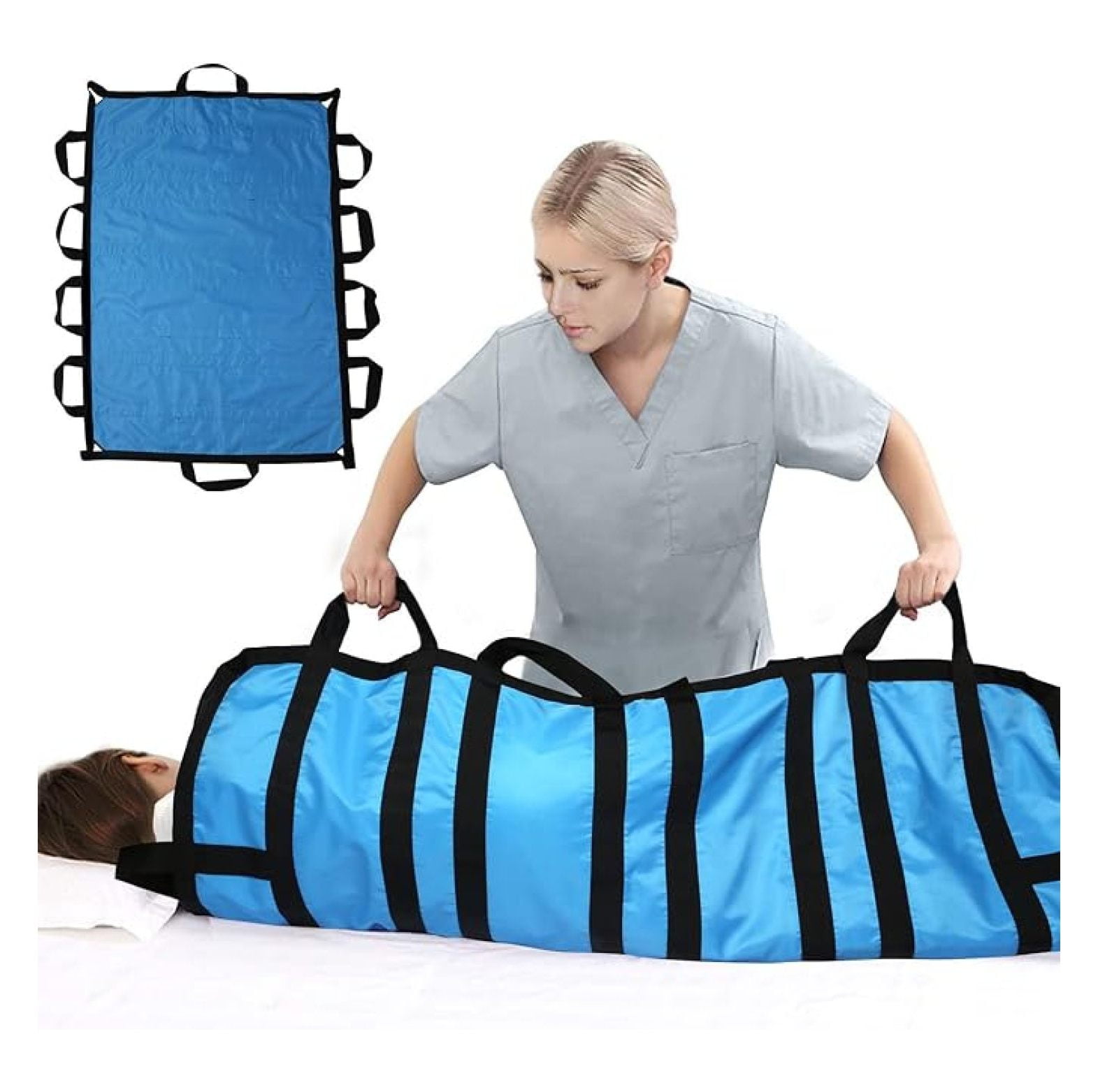 Positioning Bed Pad 40x60 Transfer Sheet for Elderly with 10 Handles ...