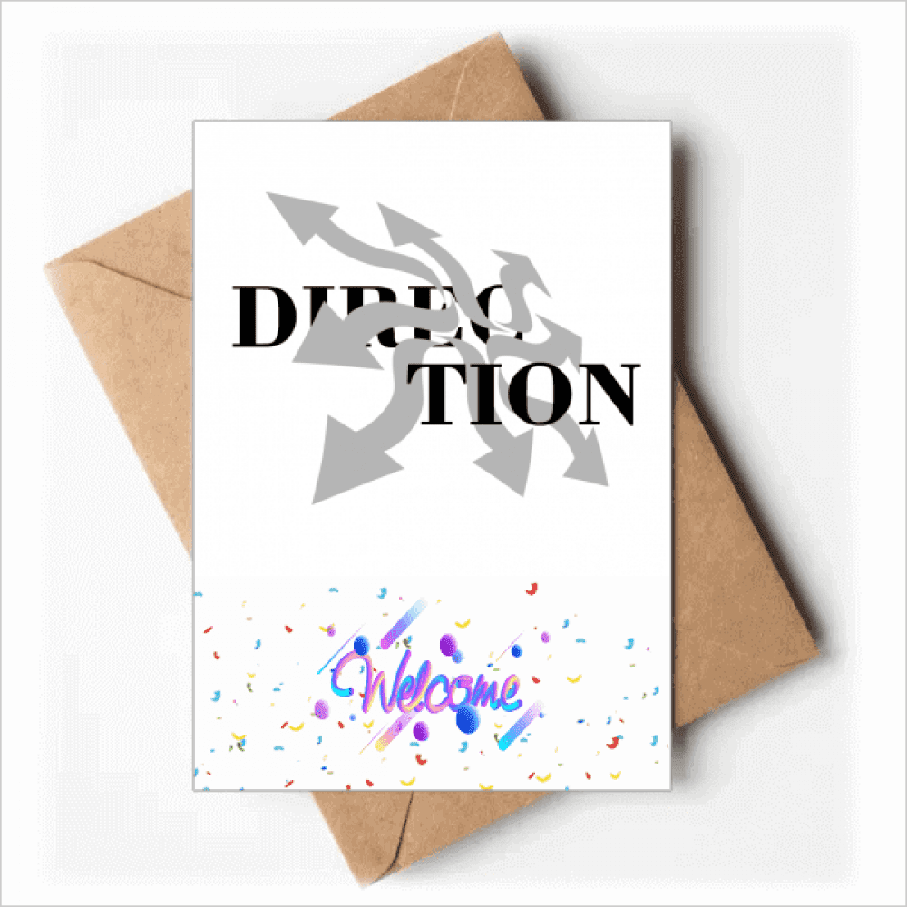 Positioning Direction Indication Path Welcome Back Greeting Cards ...