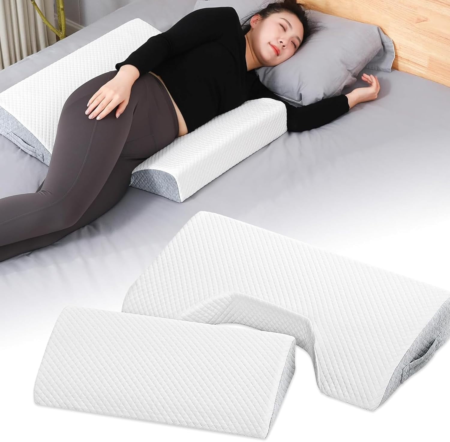 Positioning Wedge with Non-Slip Cover & Slope,Bedsore Prevention and ...