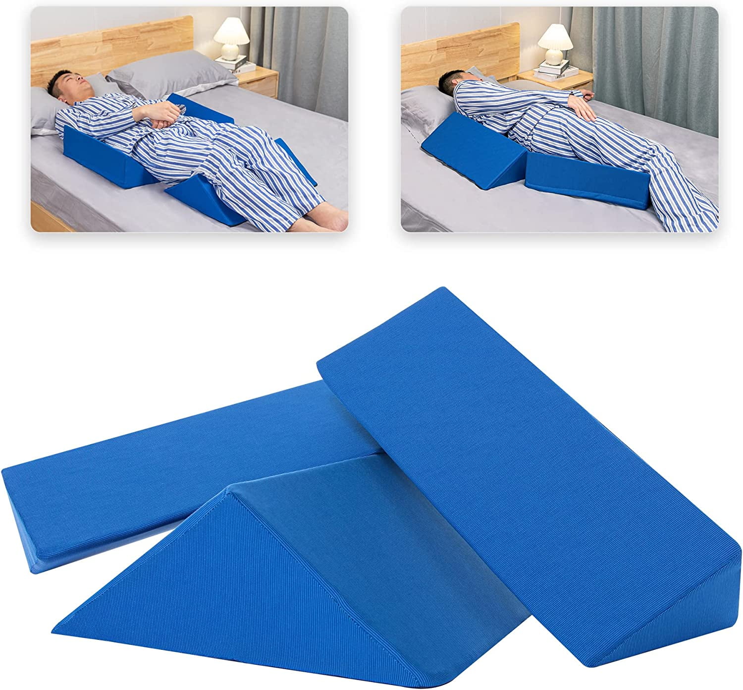Positioning Wedge Pillow for Side Sleeping (3 in 1), 40 Degree Triangle ...