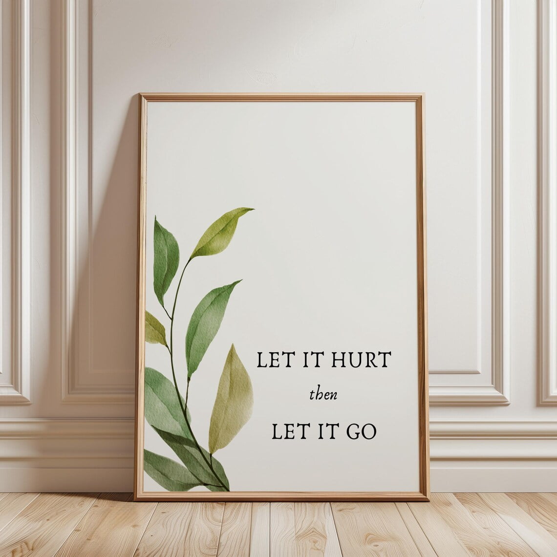 Positive Affirmation Art • Let It Go Print • Modern Minimalist Wall Art ...