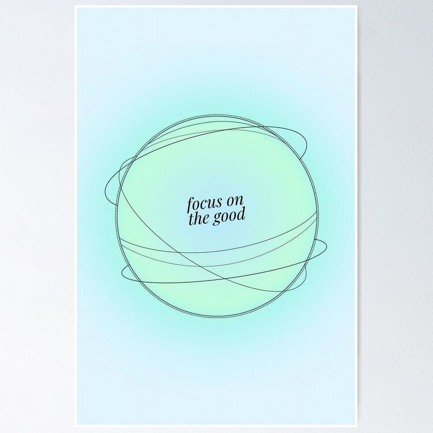 Positive Affirmation Blue Aura Energy Gradient UNFRAMED Poster, 24x36 ...