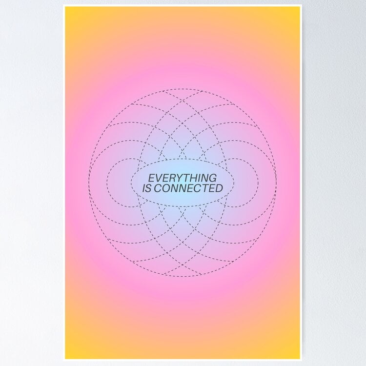 Positive Affirmation Modern Aesthetic Pink and Yellow Gradient Aura ...