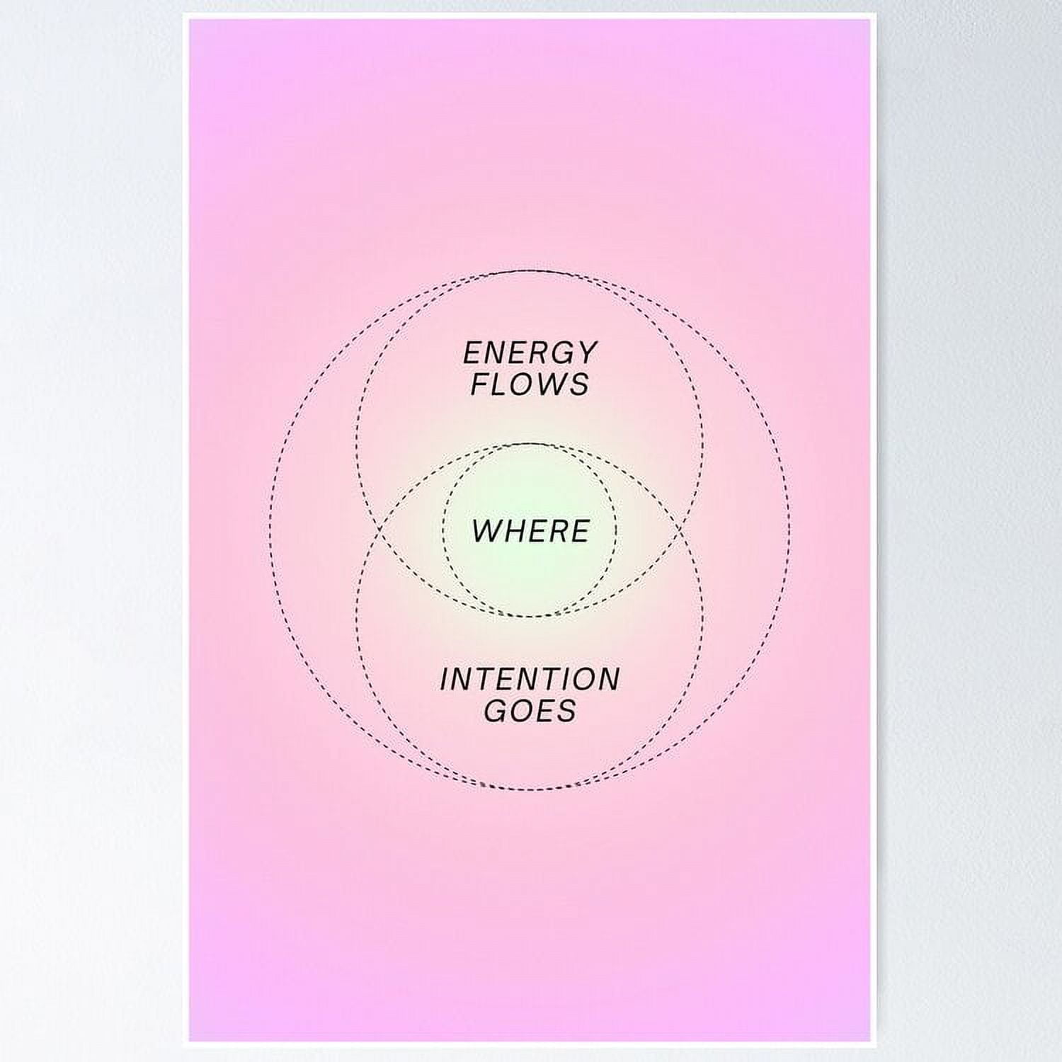 Positive Affirmation Pink Glow Aura UNFRAMED Poster, 16x24 - Walmart.com