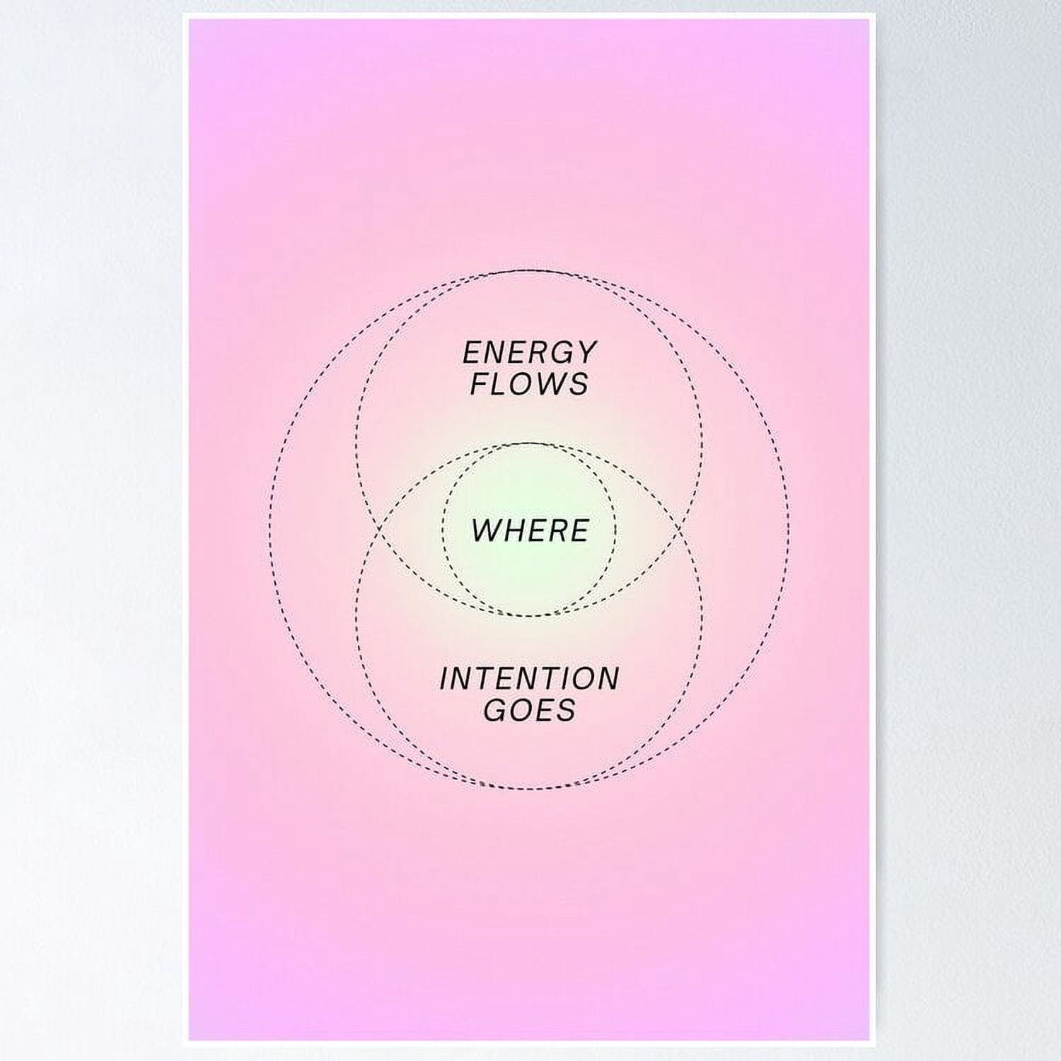 Positive Affirmation Pink Glow Aura UNFRAMED Poster, 24x36 - Walmart.com