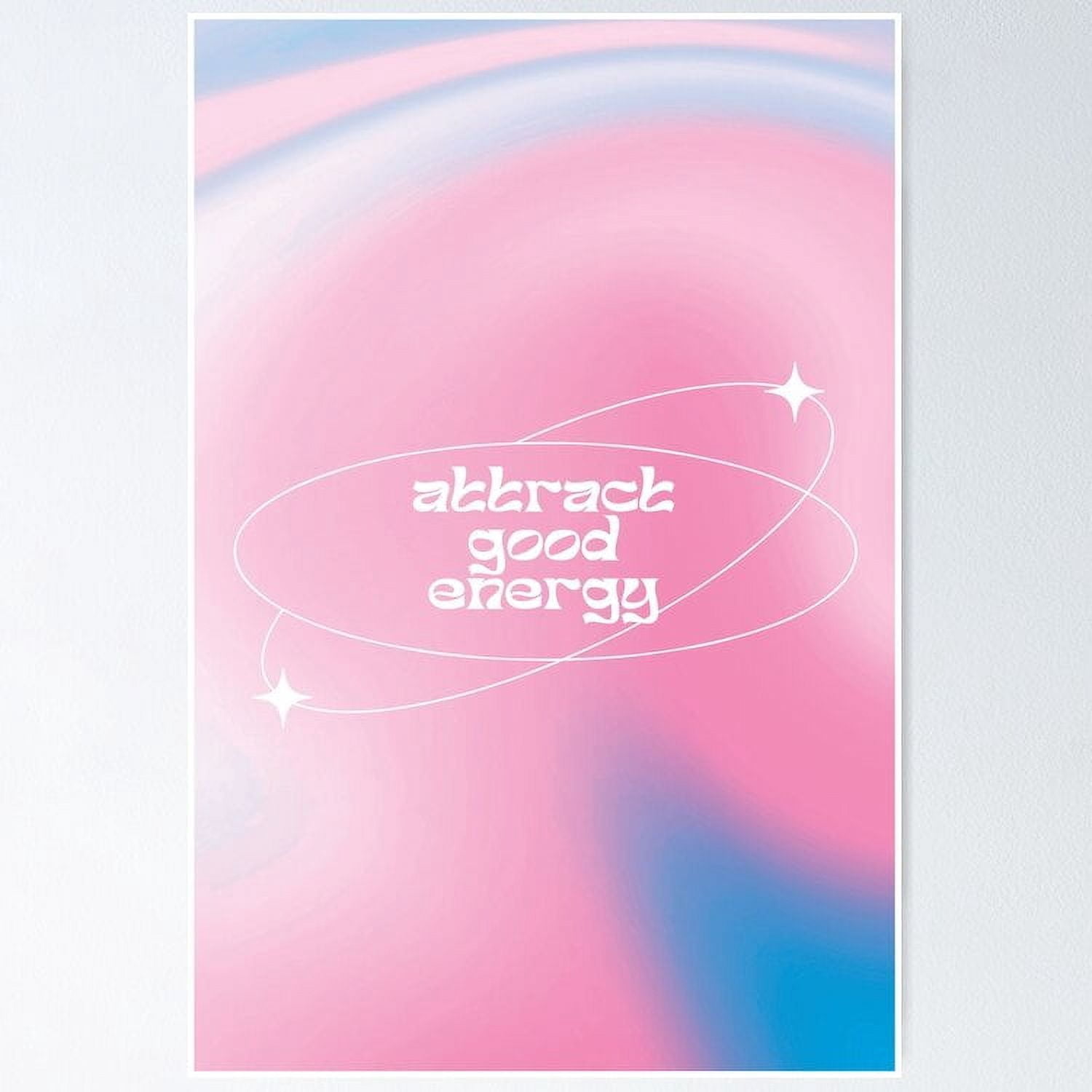 Positive Affirmation Pink Purple Gradient Aura UNFRAMED Poster, 24x36 ...