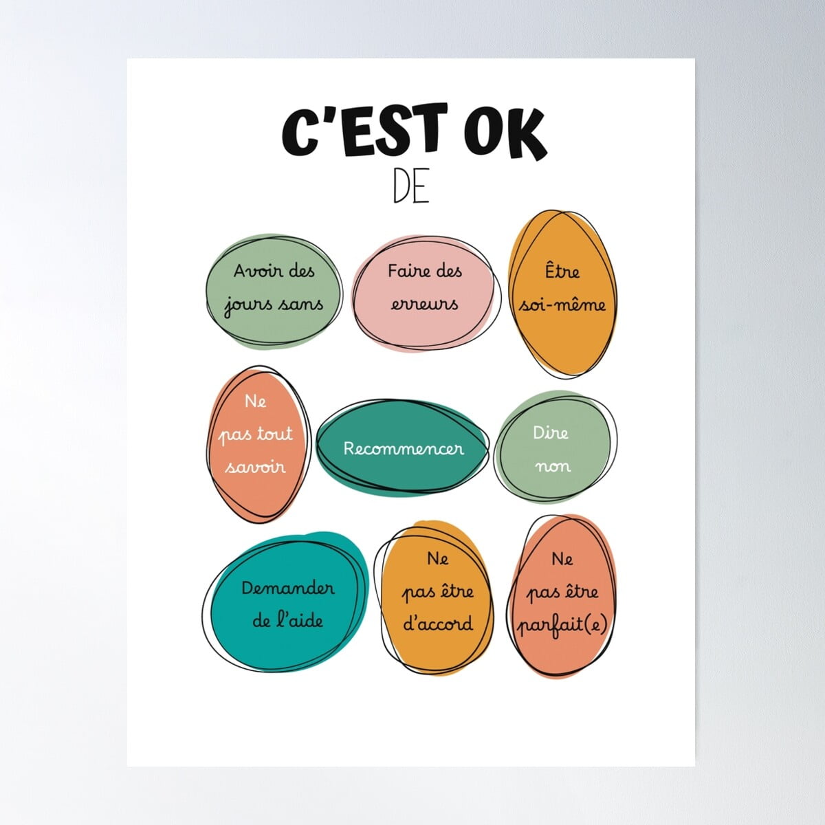 Positive Affirmation, Positive Phrase For A Child In Boho Color In ...