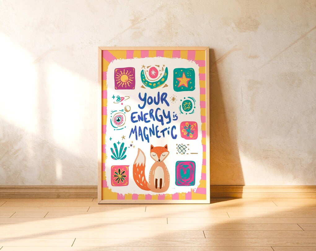 Positive Affirmation Poster For Kids Empowering Wall Art Your Energy Is ...